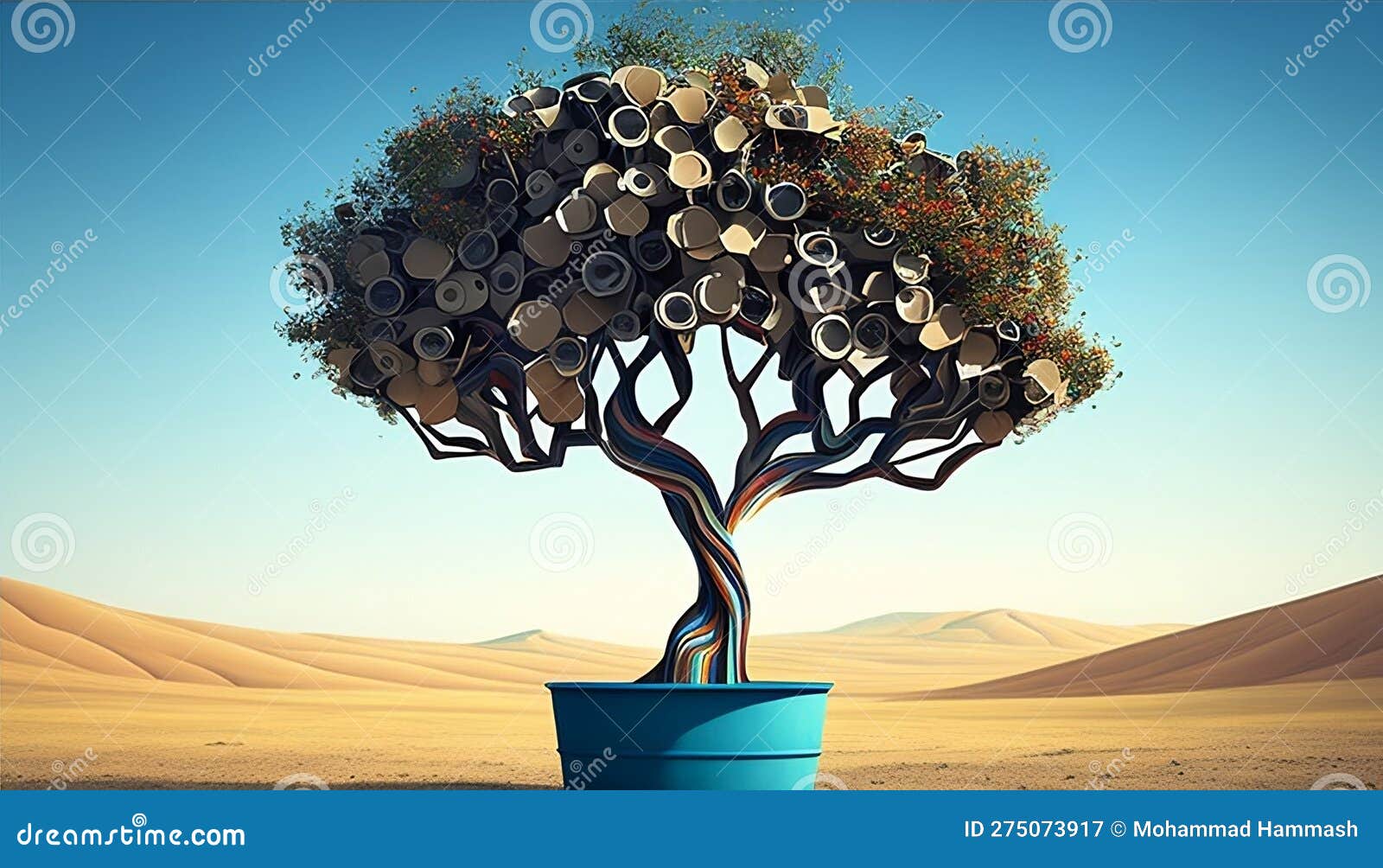 Bucket Tree: a Unique and Captivating AI Artwork, Made with Generative ...