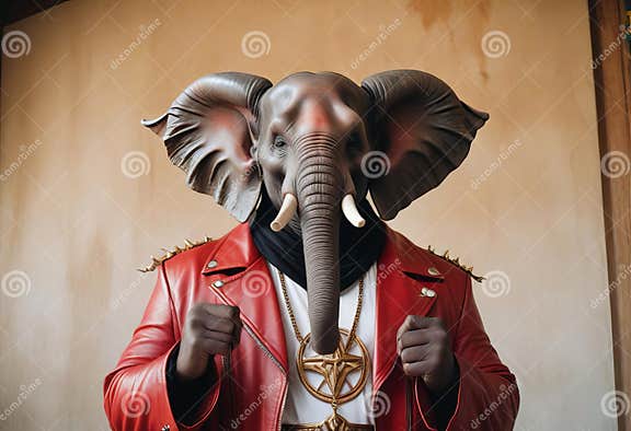 Capturing a Horned Elephant Stock Illustration - Illustration of ...