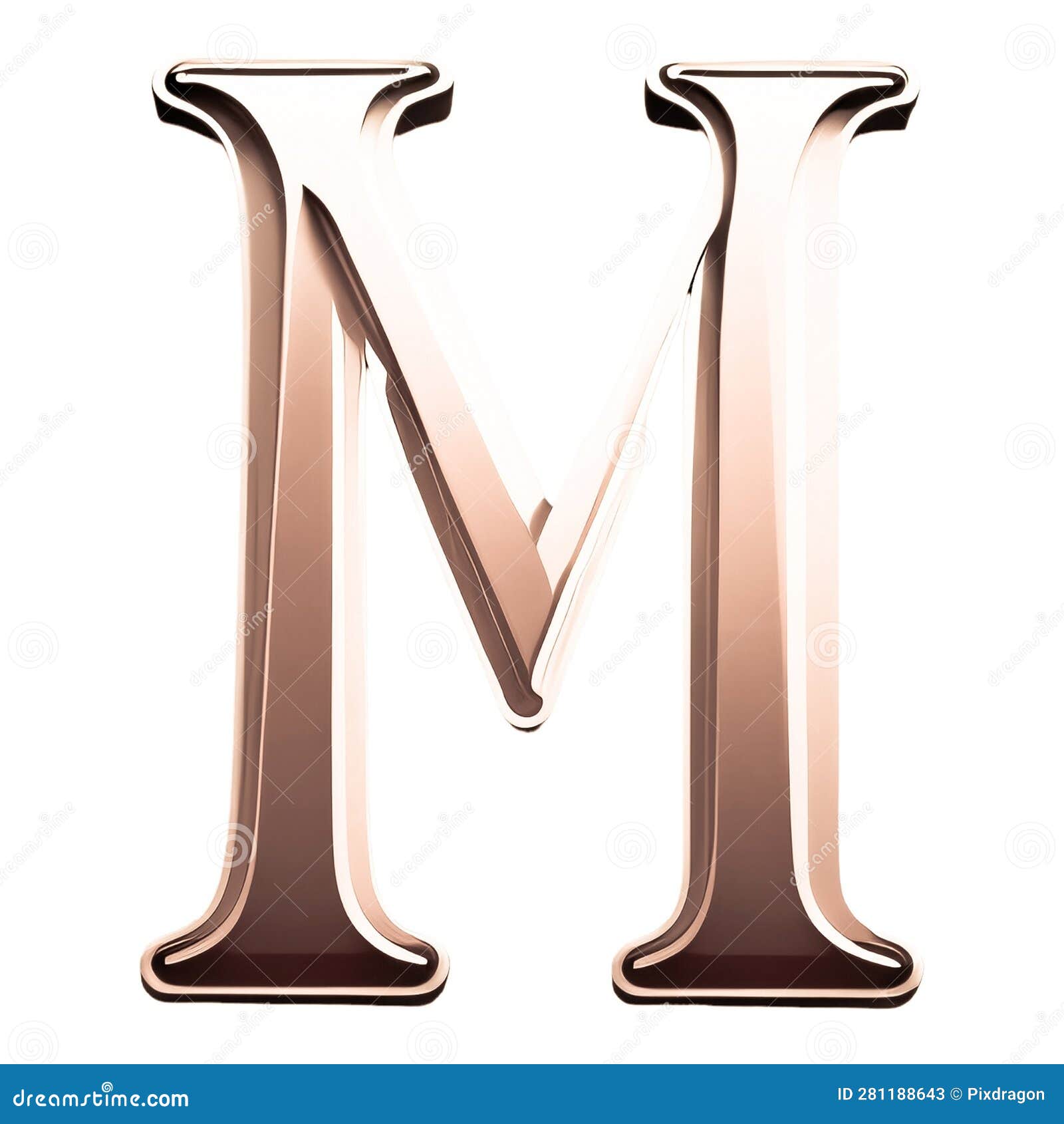 AI Generated Clip Art Monogram Letter M Stock Illustration ...