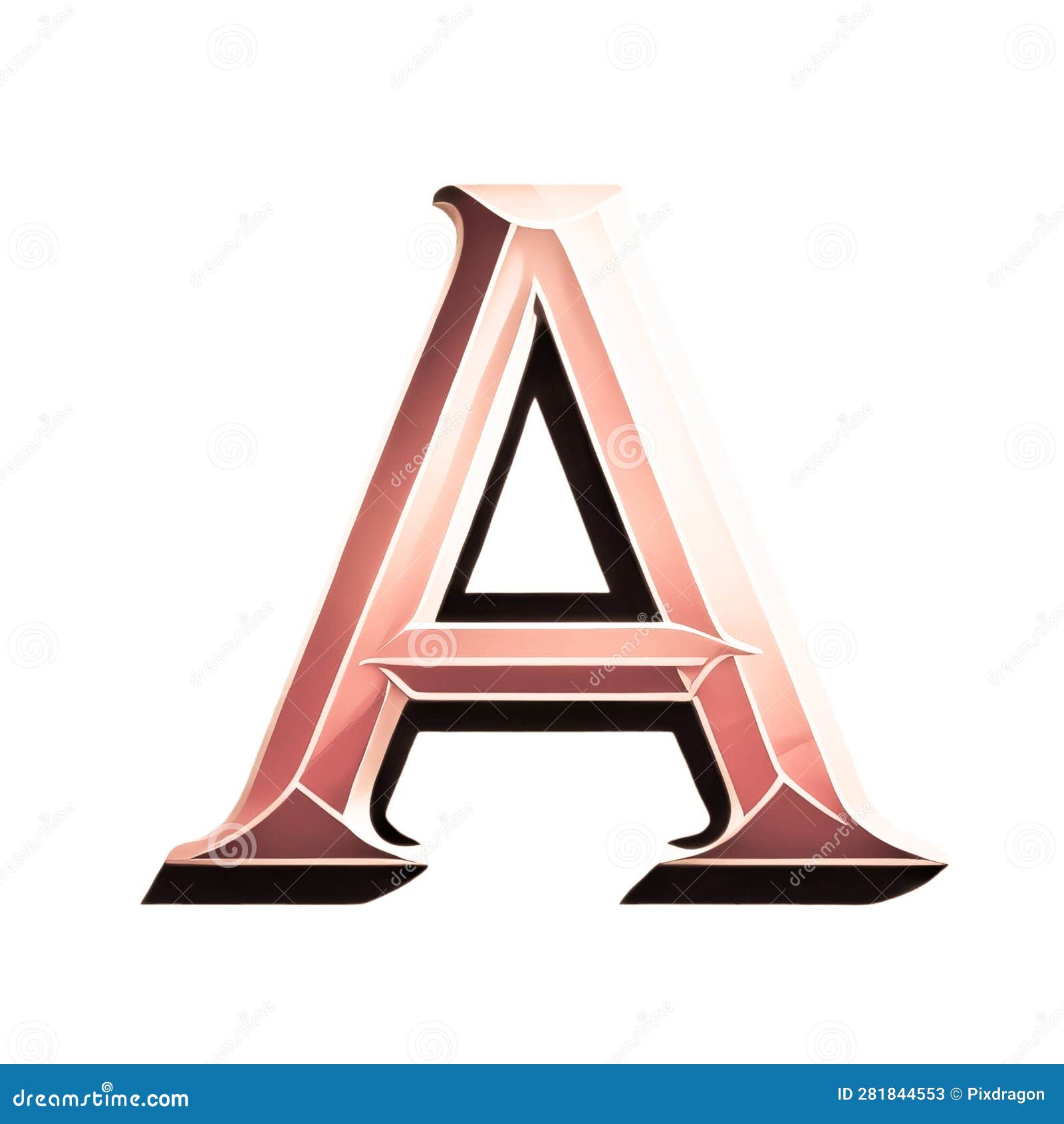 AI Generated Clip Art Monogram Letter a Rose Stock Image - Illustration ...
