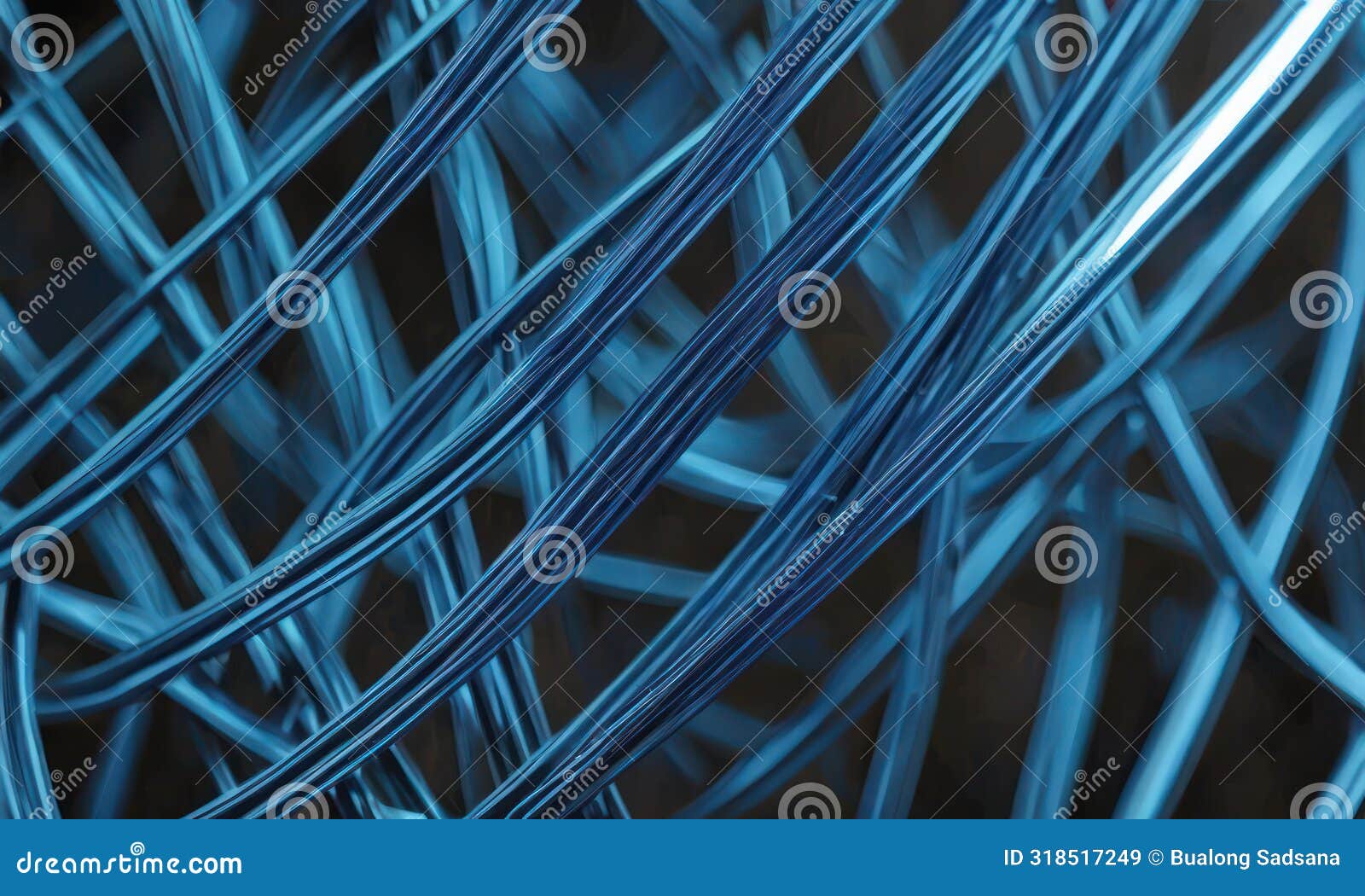 A Close Up of a Blue Object with a Black Background. Stock Illustration ...