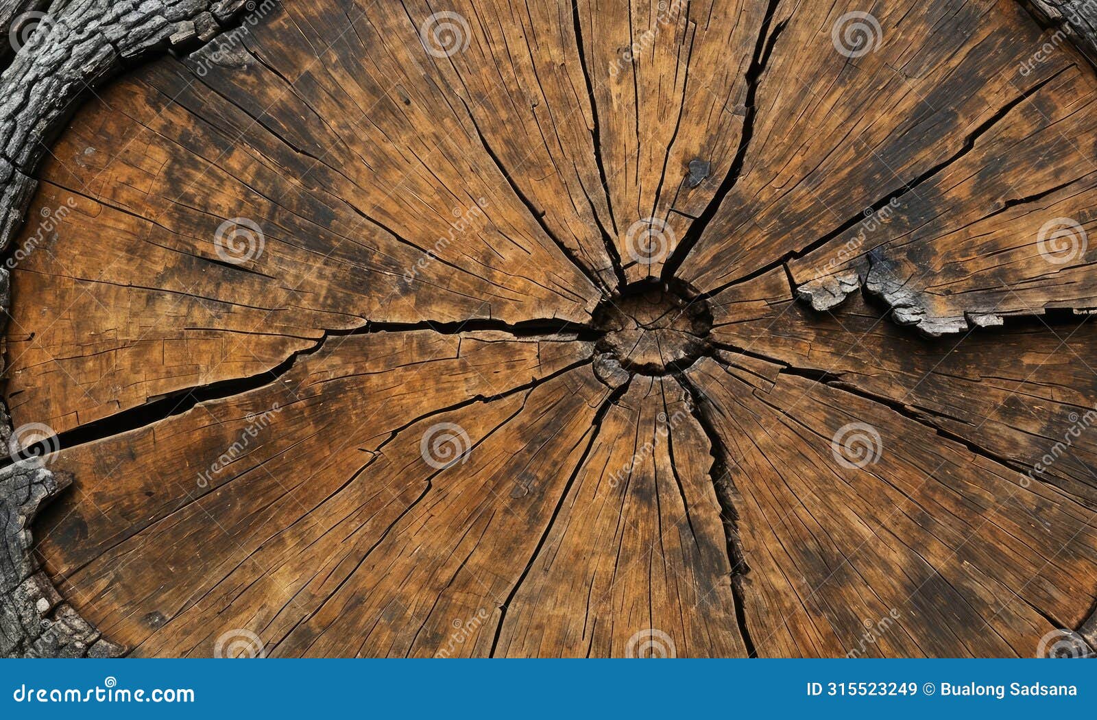 A Tree Stump is Shown in a Circle, with a Hole in the Center. Stock ...