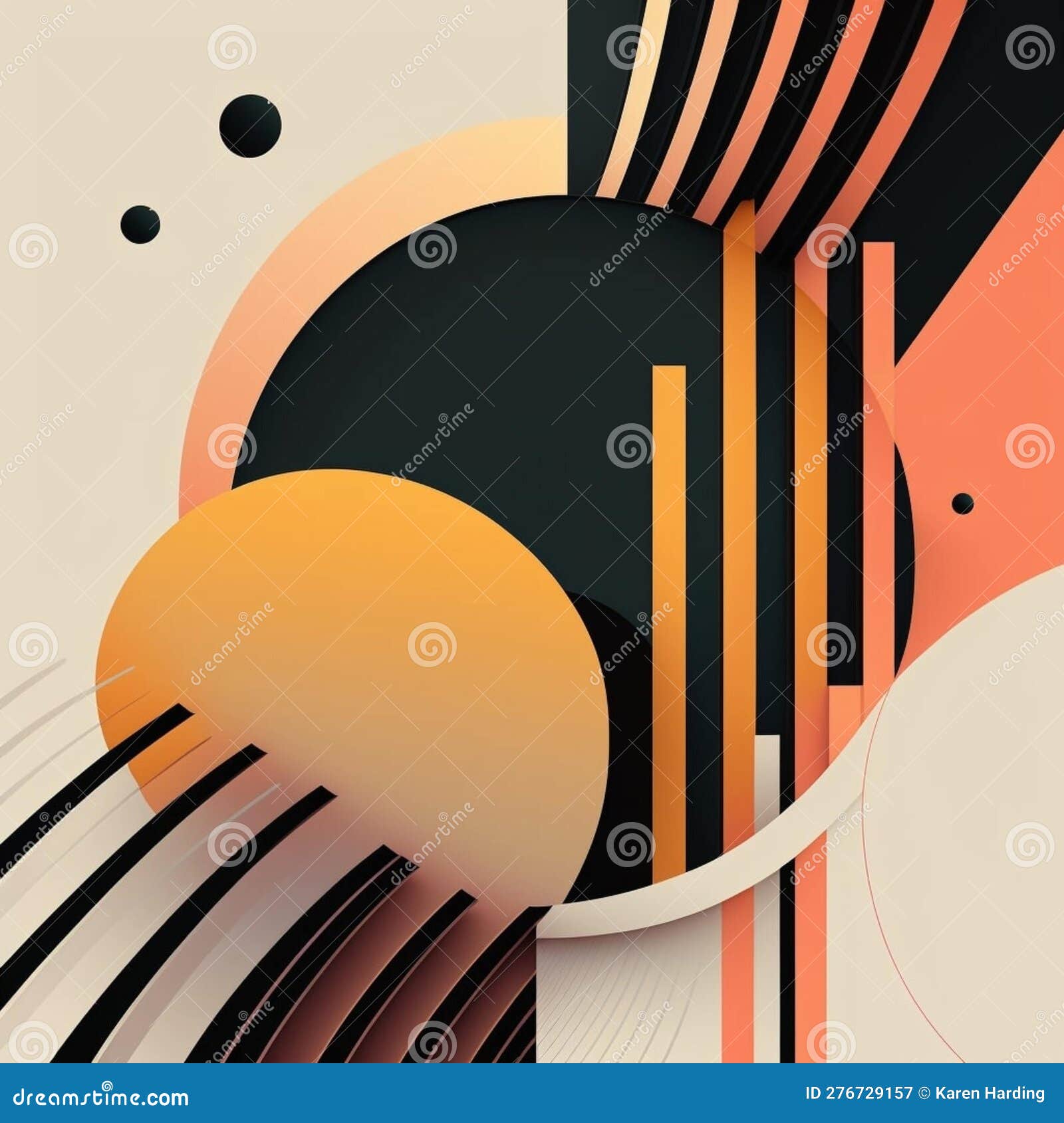 Colorful Abstract 3D Geometric Design Stock Illustration - Illustration ...