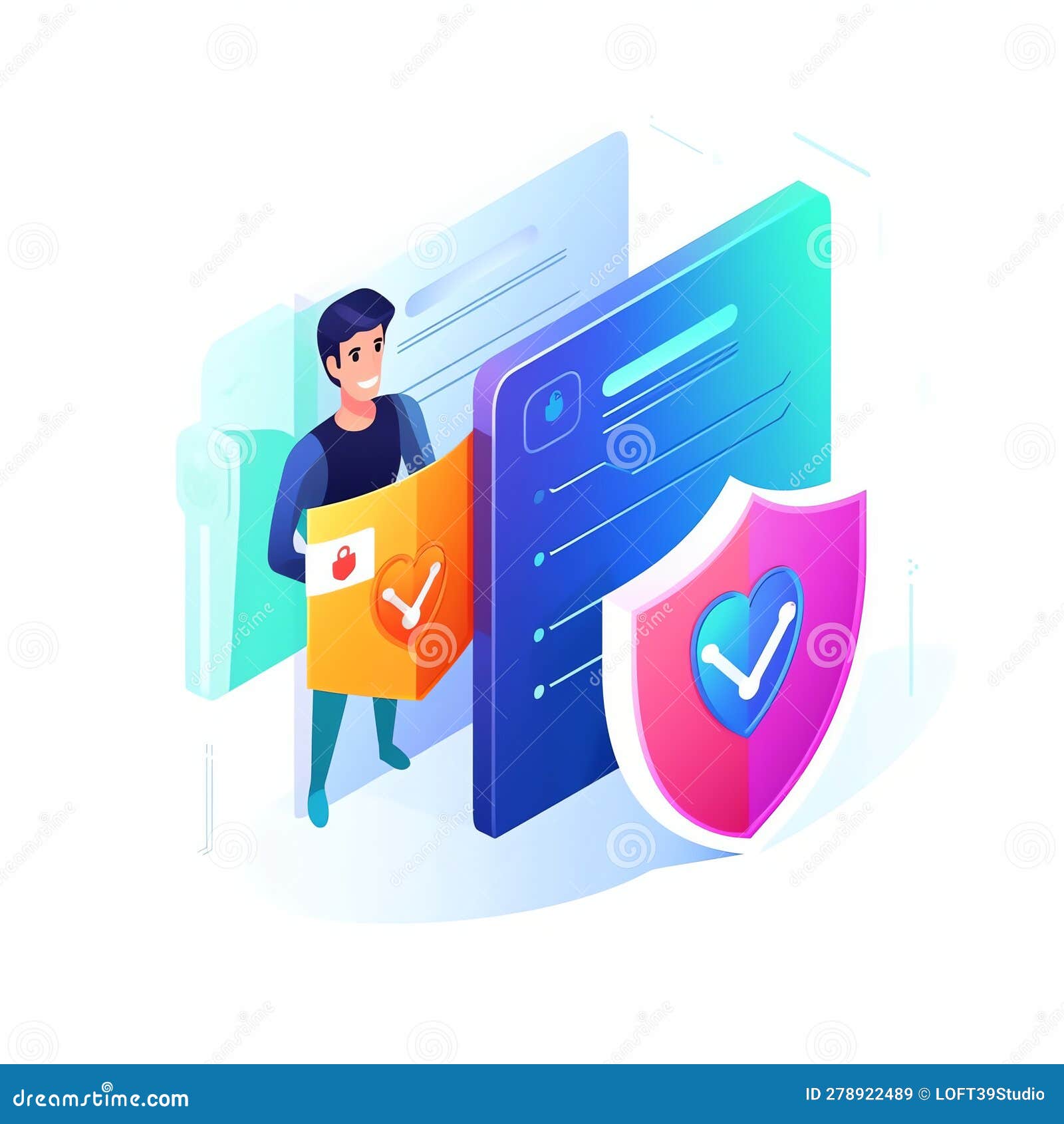 0Protected_personal_information Stock Illustration - Illustration of ...