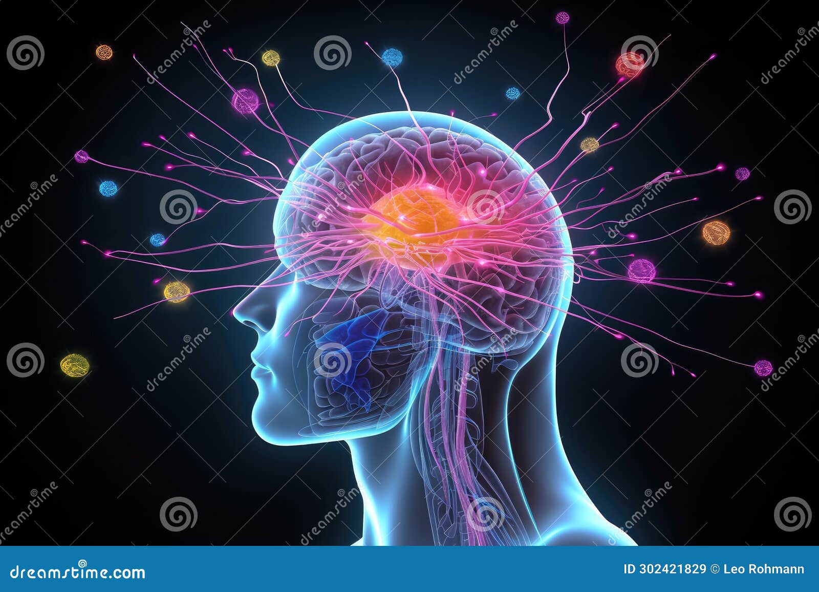 Exploring The Intricacies Of Neurons And Synapses. A Beautiful Abstract ...