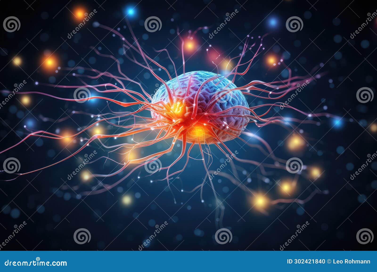 Neuronal Learning, 3d Neurons, Neural Brain Cognitive Abilities ...