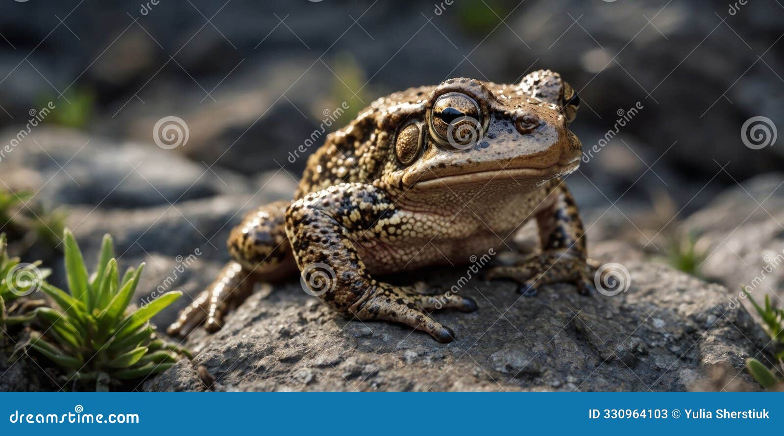 Common Toads in Mating Ritual on Rocky Surface. Stock Illustration - Illustration of regolith ...