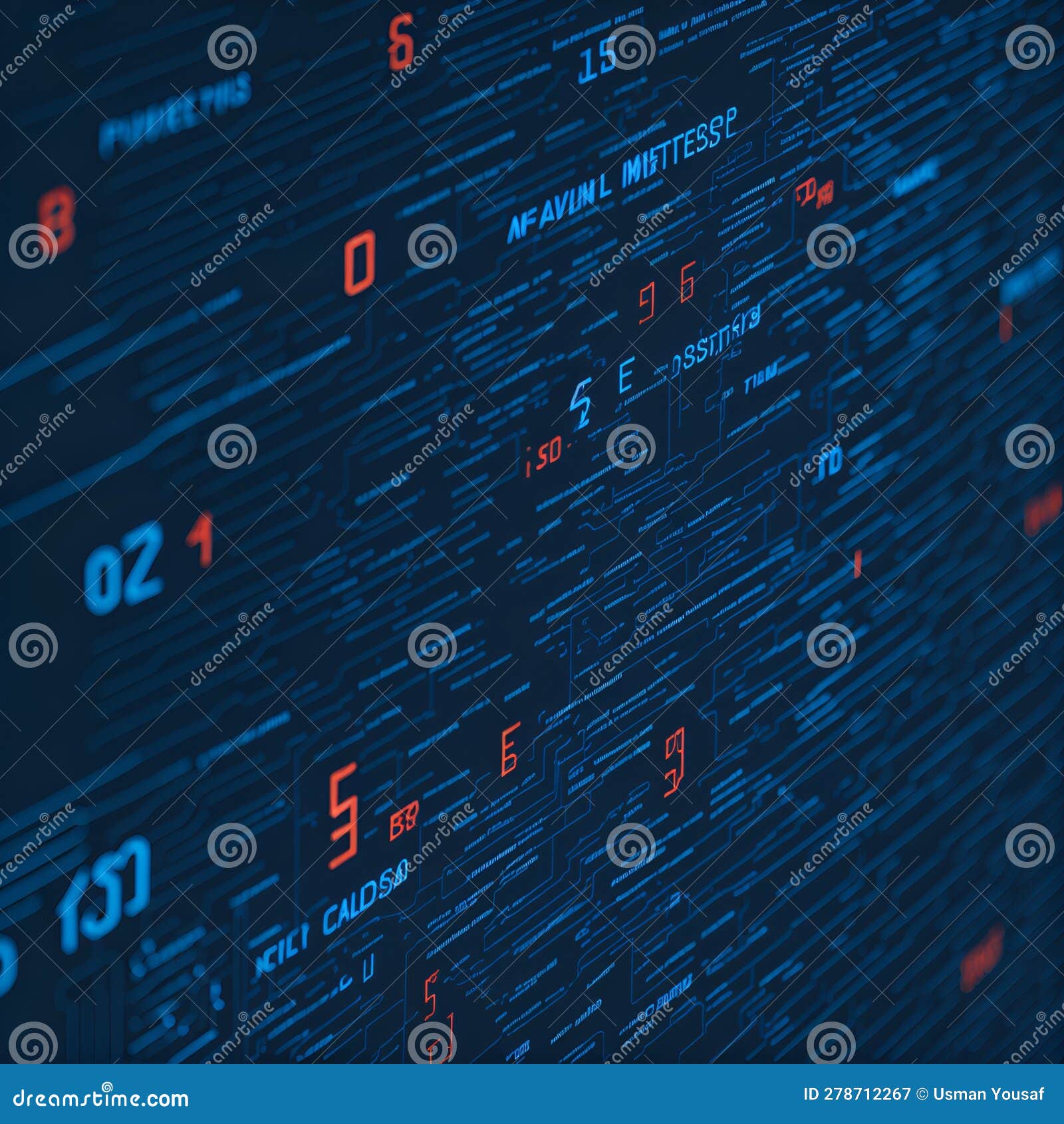 Ai Generated Computer Screen Displaying Numerical Data Stock Illustration - Illustration of ...