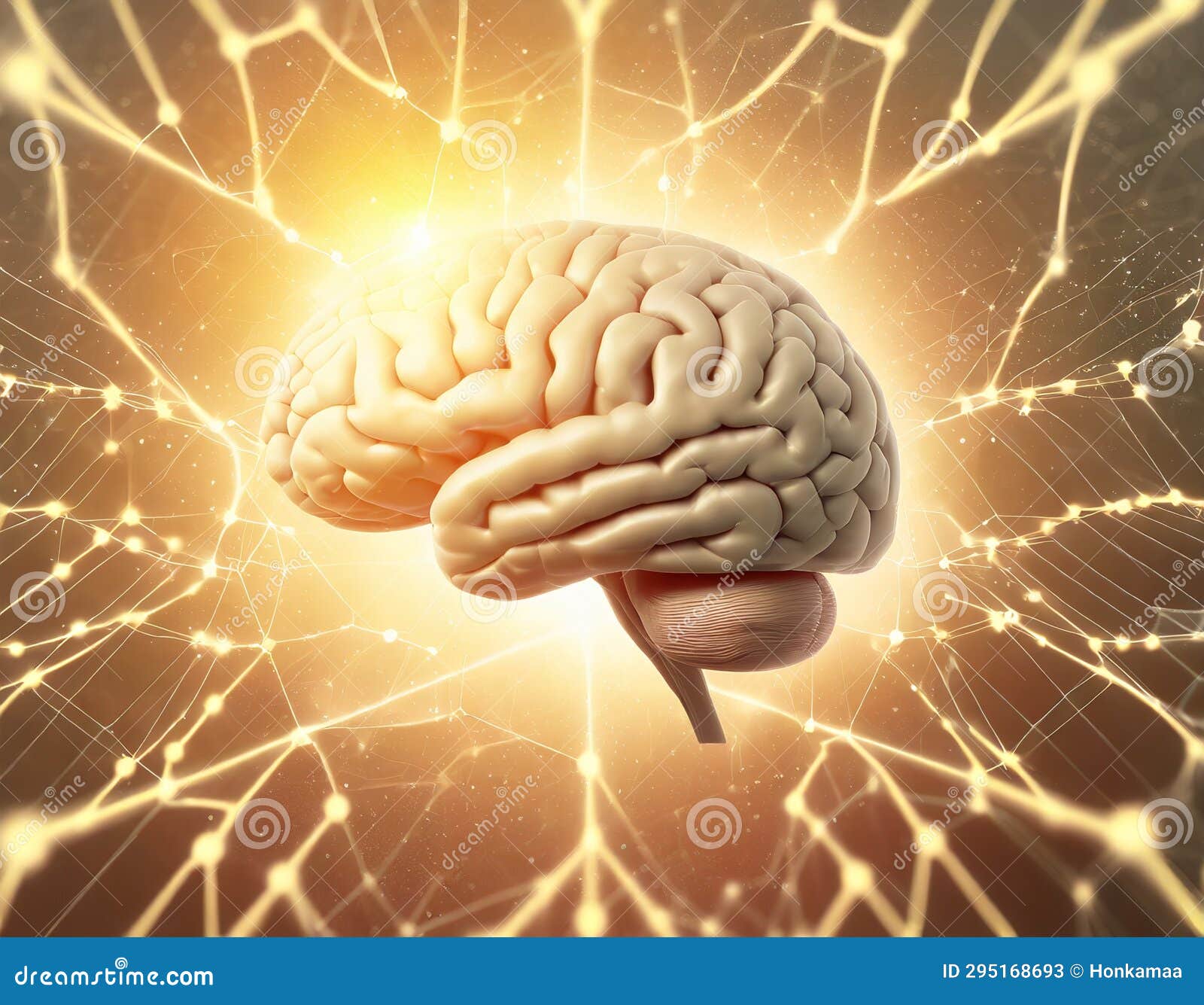 A Human Brain and a Neural Network Stock Illustration - Illustration of ...