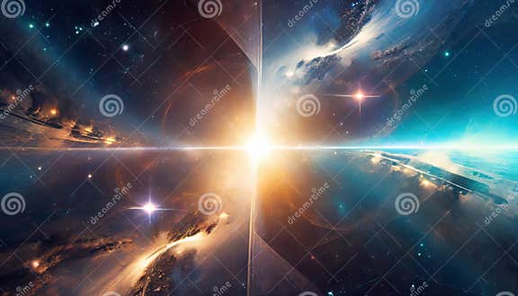 Parallel universe concept stock illustration. Illustration of earth ...