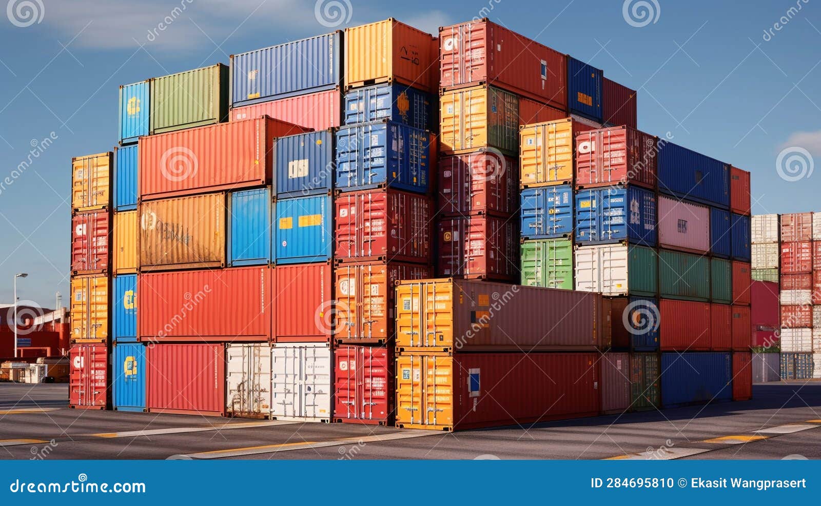 AI Generated. Container Ship In Port At Container Terminal Port ... AI Generated. Container Ship In Port At Container Terminal Port ...