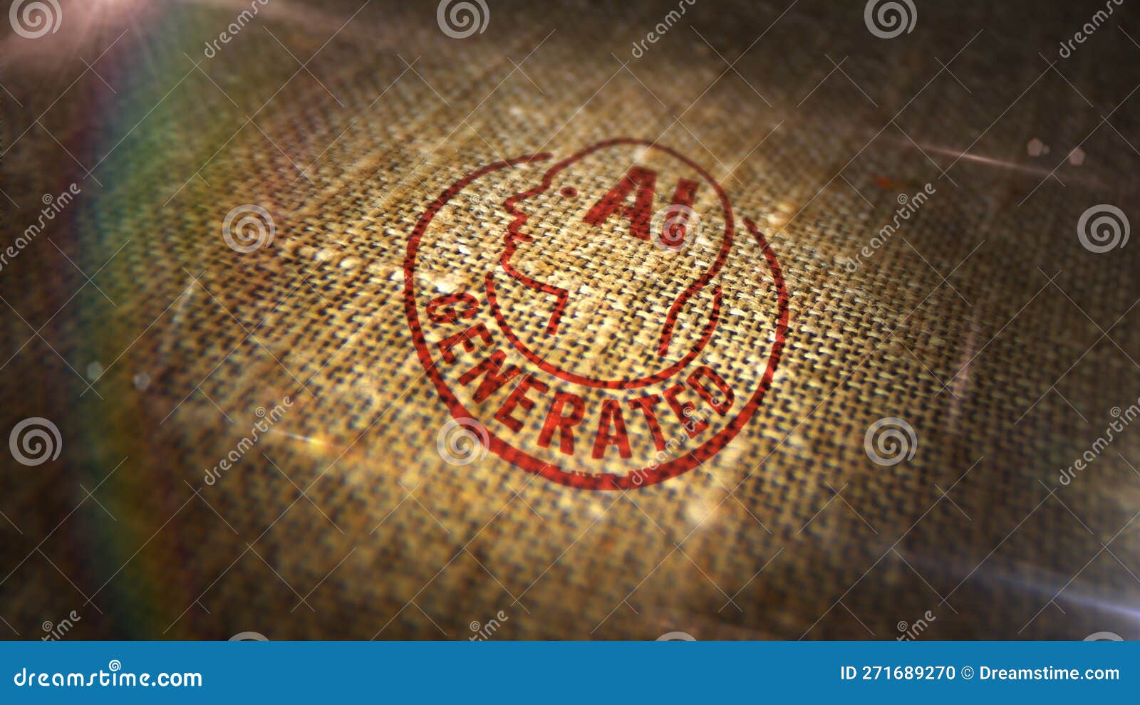 AI Generated Content Stamp and Stamping Stock Illustration ...