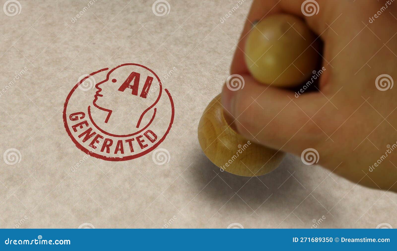 AI Generated Content Stamp and Stamping Stock Photo - Image of machine ...