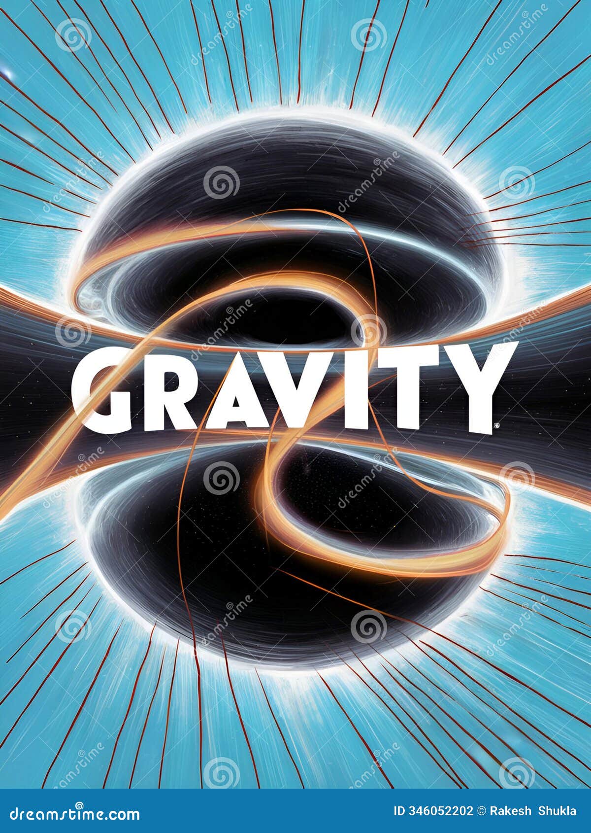 AI Generated Cosmic Dance of Gravitational Forces Stock Illustration ...