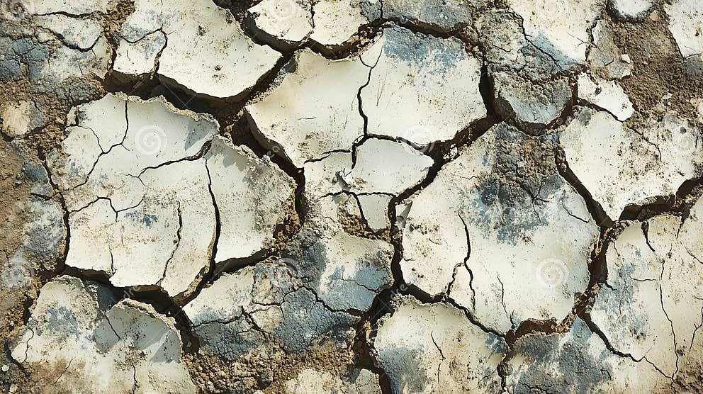 Cracked, Parched Earth with Irregular, Polygonal Patterns, Indicating ...