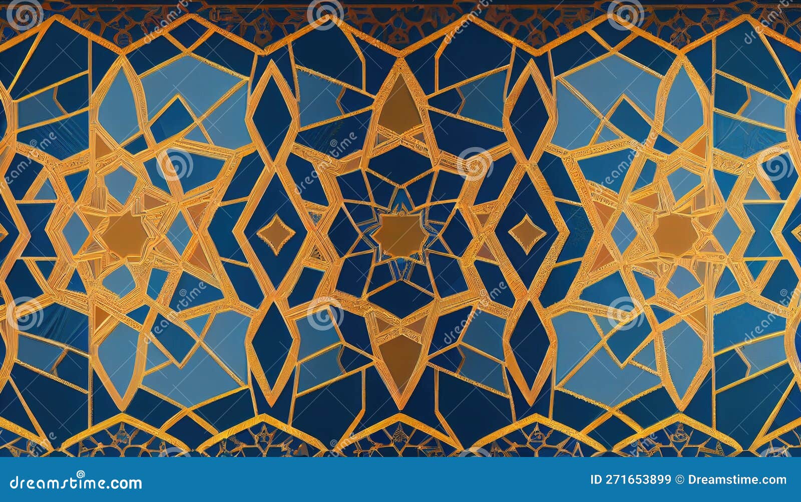 Islamic Geometric Pattern, Made with Generative AI Stock Illustration ...