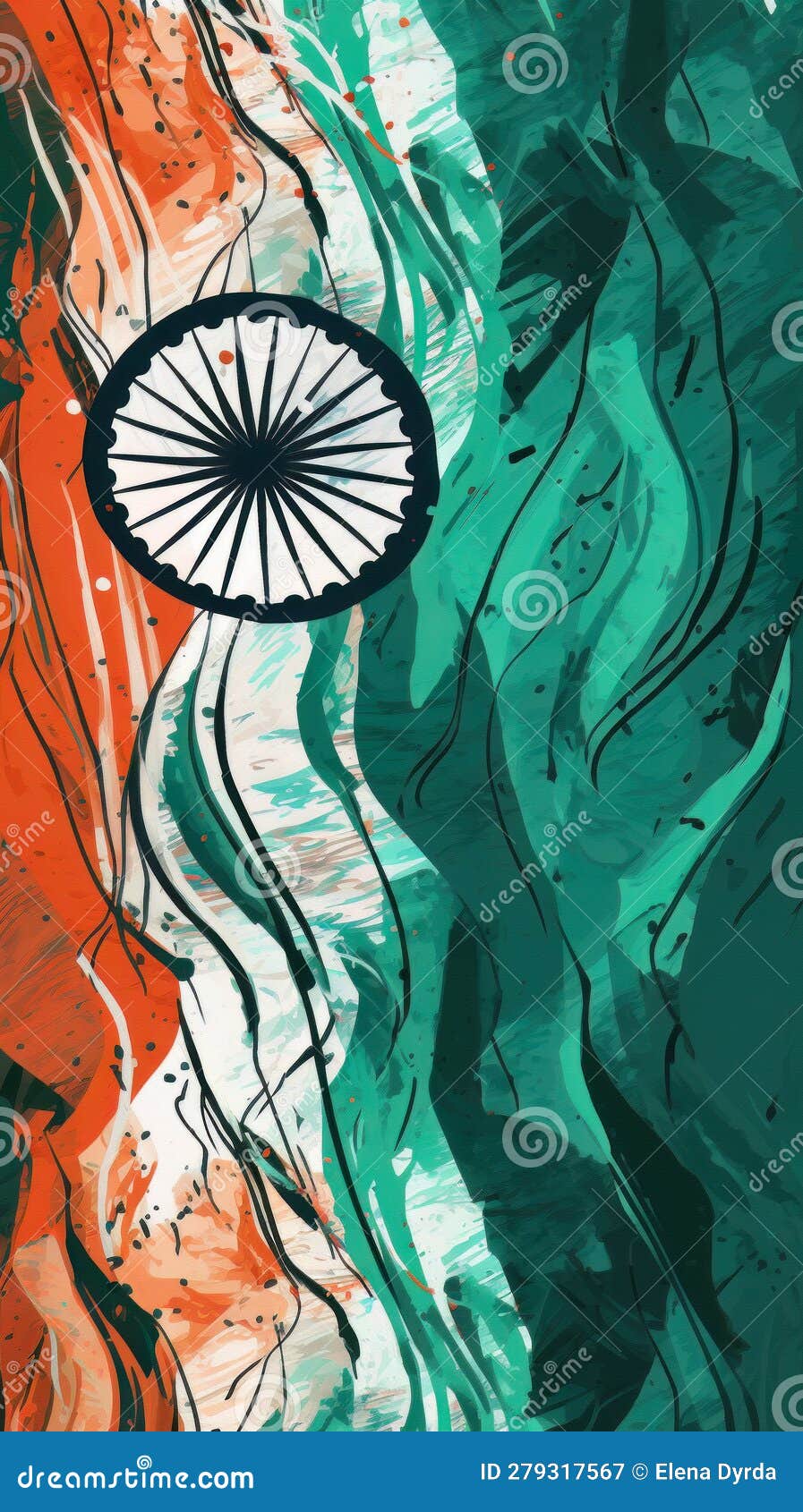 AI Generated Creative Illustration with Indian Flag Concept Stock ...