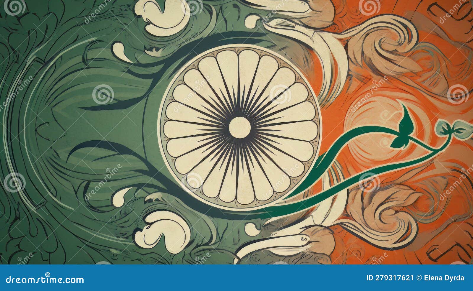 AI Generated Creative Illustration with Indian Flag Concept Stock ...