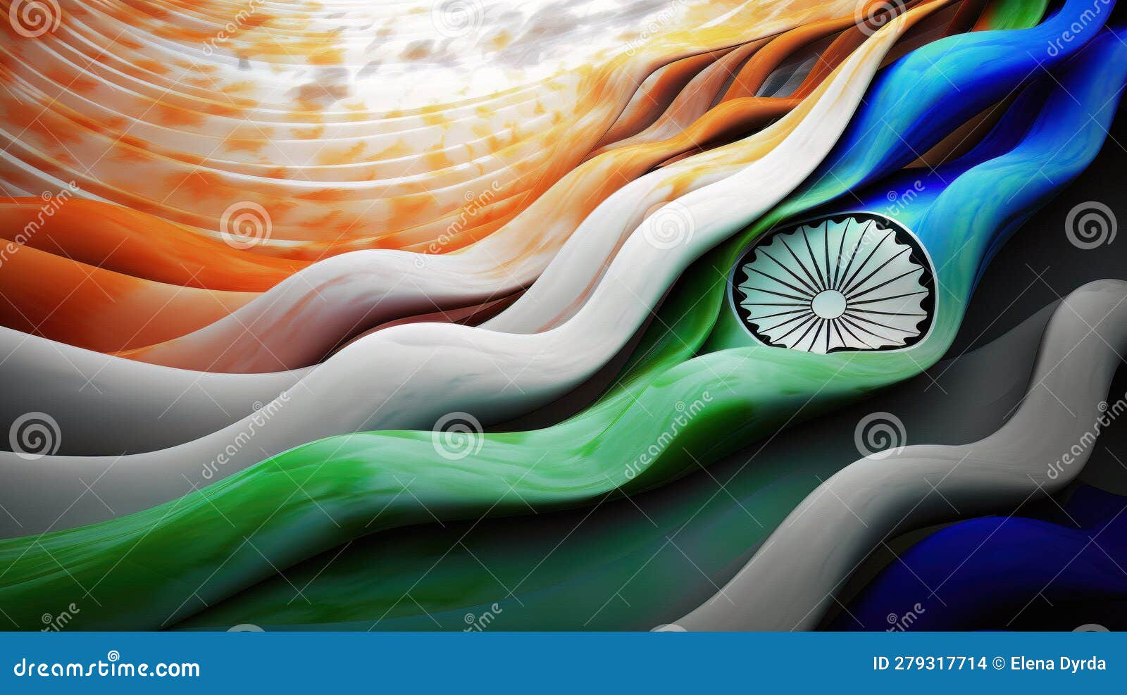 AI Generated Creative Illustration with Indian Flag Concept Stock ...