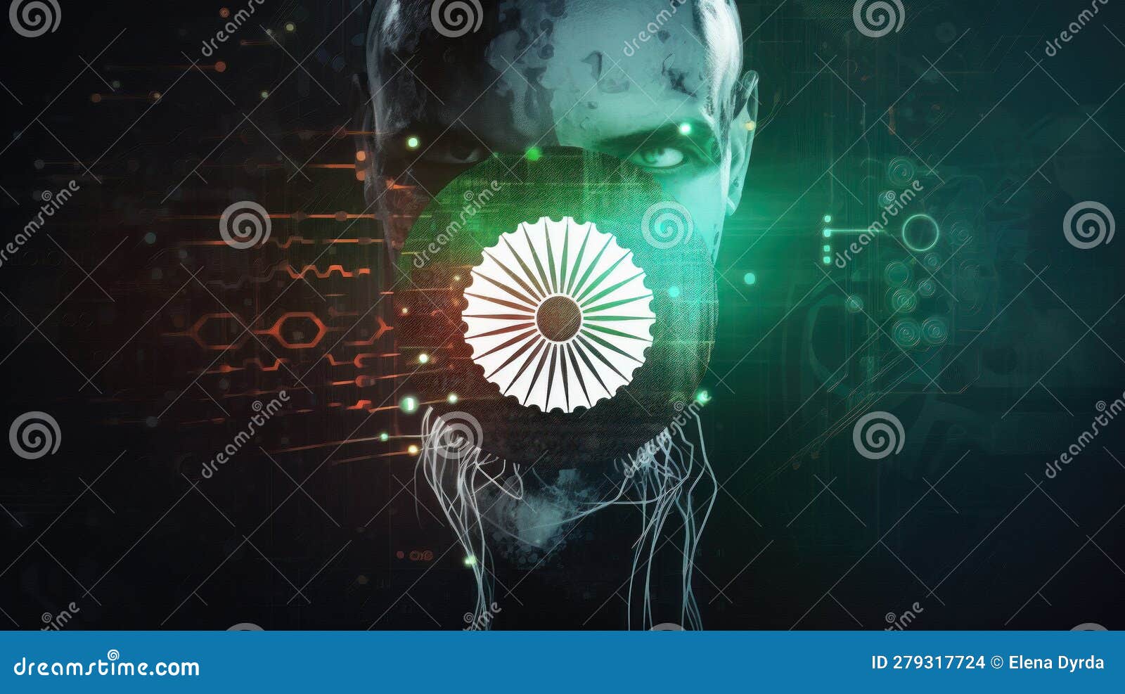AI Generated Creative Illustration with Indian Flag Concept Stock ...