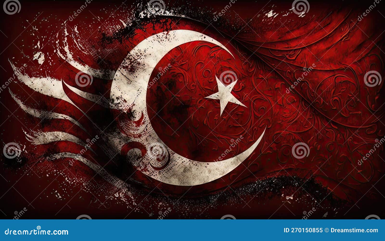 AI Generated Creative Turkey Flag Making Stock Illustration ...