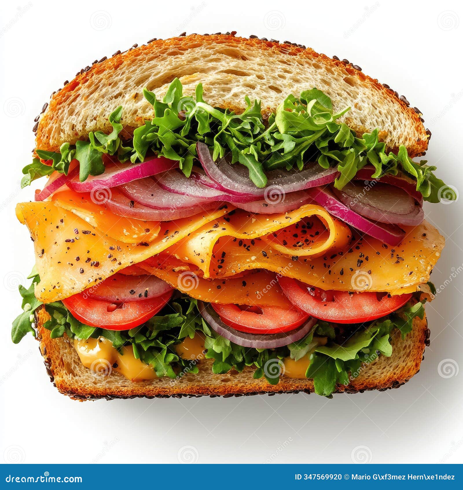 Cross Section of a Vegetable Sandwich. Transparent PNG Stock ...