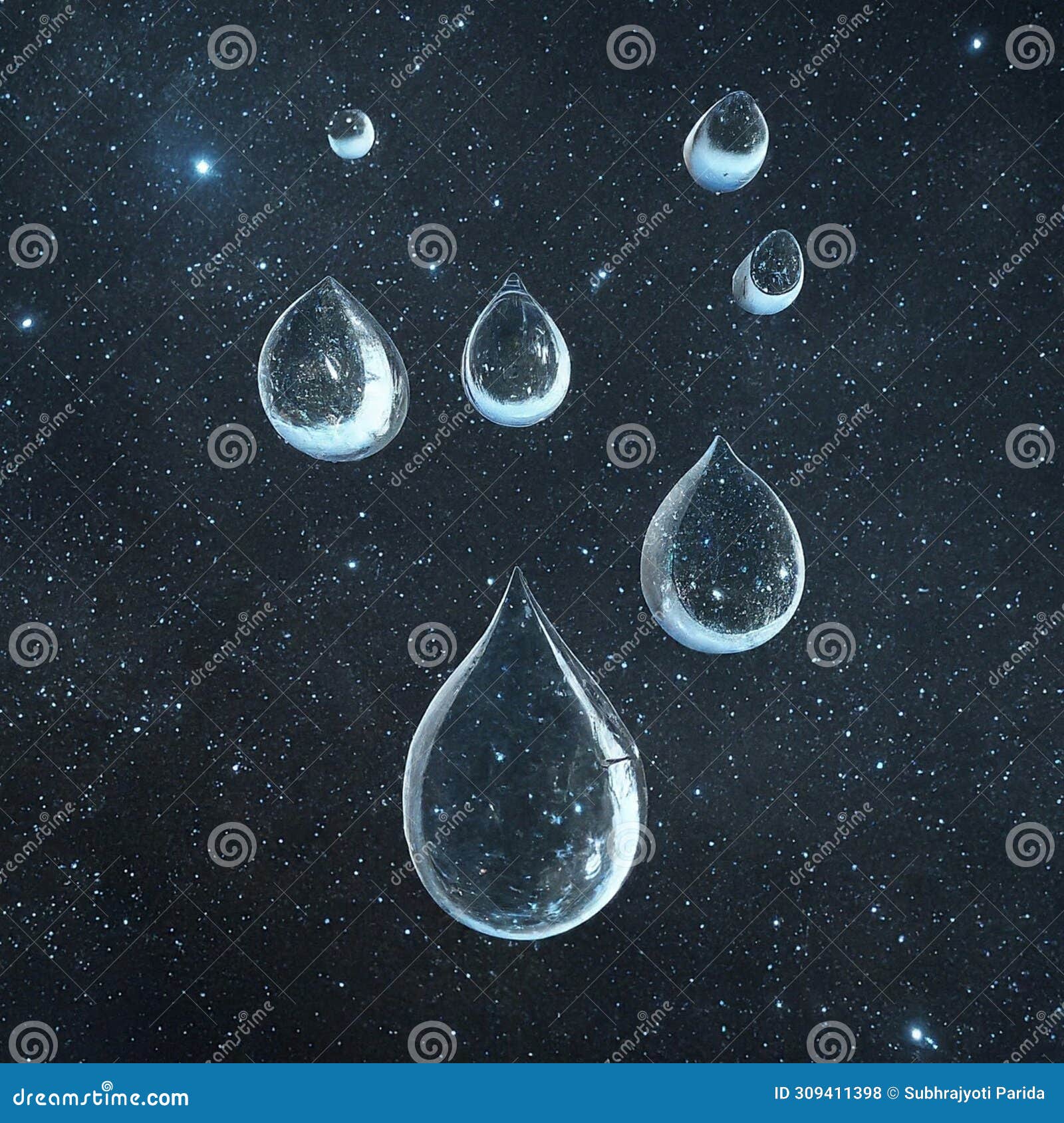 AI Generated Crystal Clear Water Drops on the Backdrop of Fine Mist ...