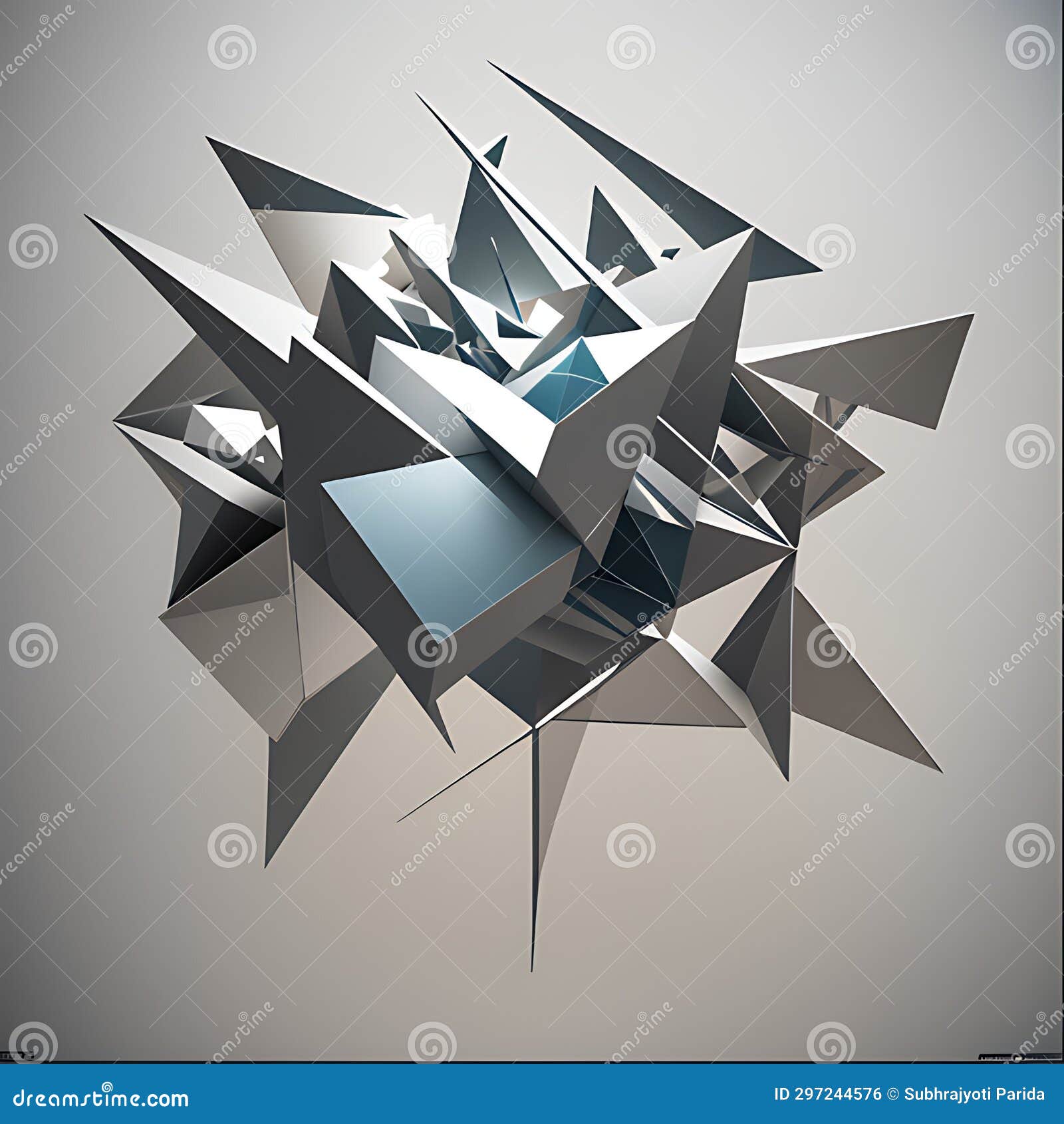 AI Generated 3D Abstract Artwork Showcasing Different Shapes and Sizes ...