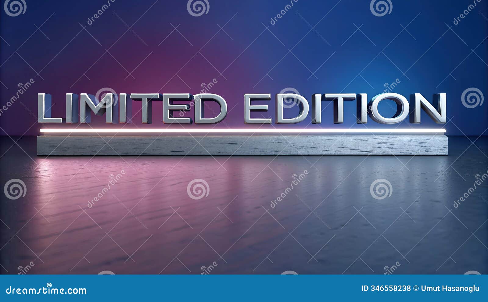 3D Render of Bold LIMITED EDITION Text Against a Sleek Background with ...