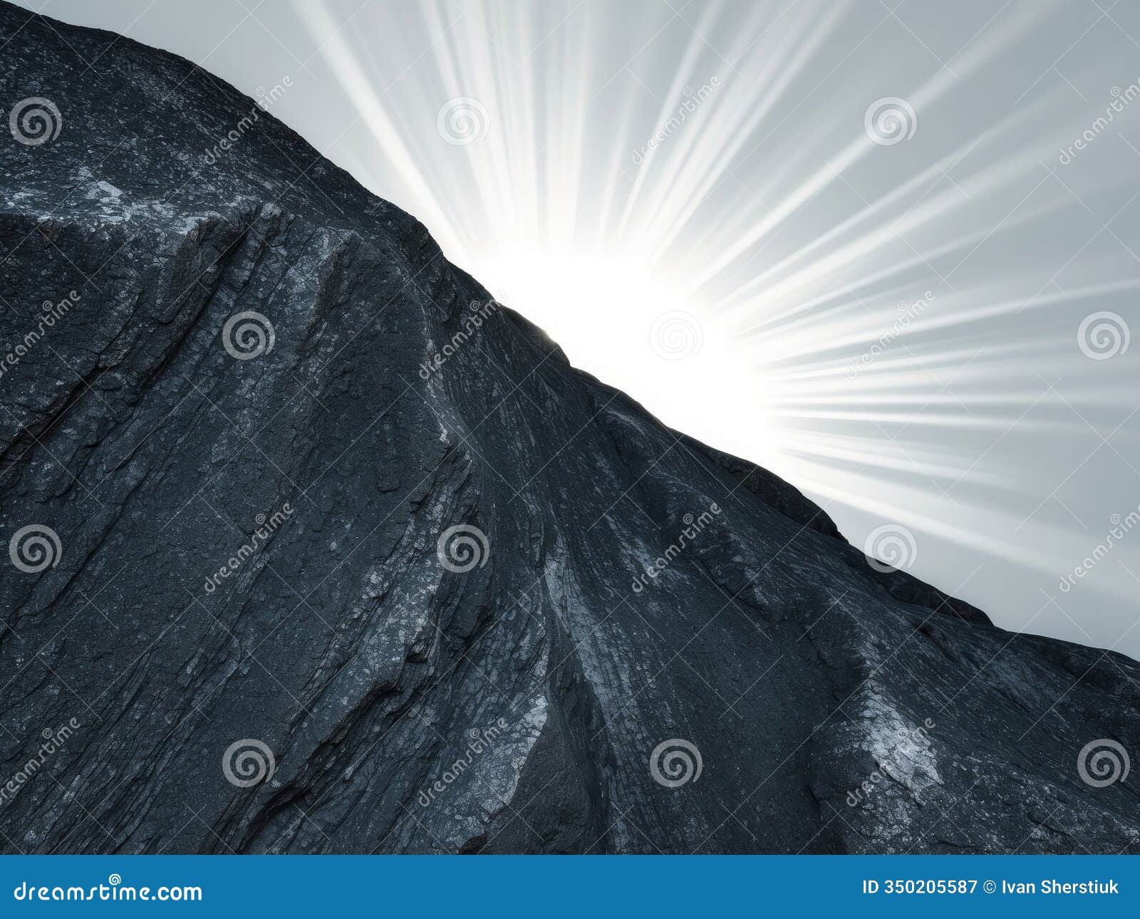 Dark Black Rock Texture Wallpaper with Light Reflection Background ...