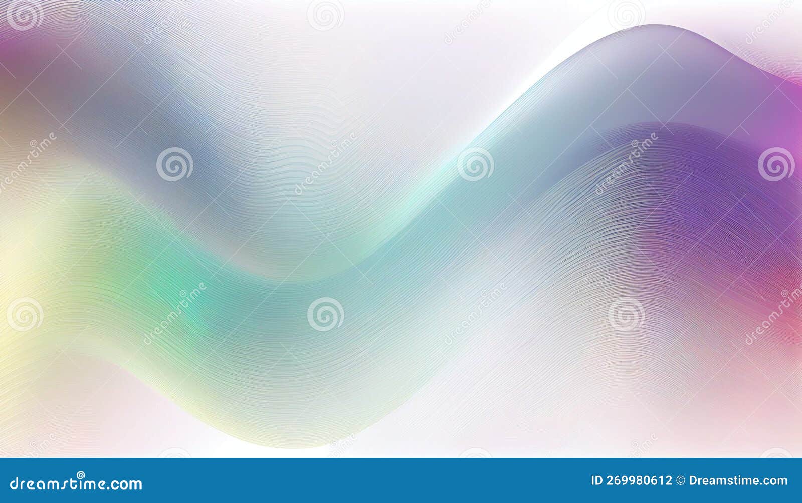 Pastel Waves Background, Made with Generative AI Stock Illustration ...