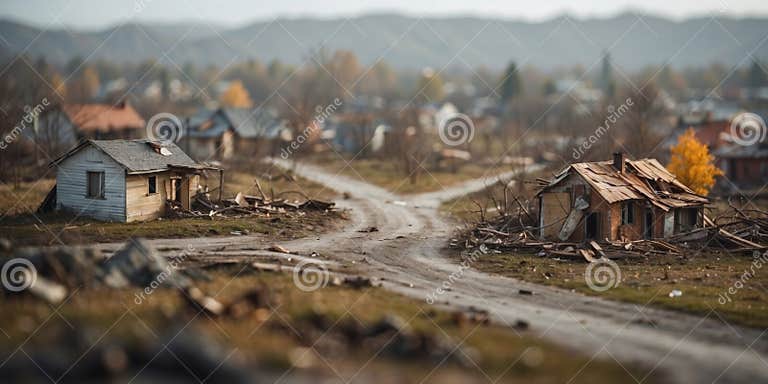 Devastating Aftermath of a Natural Disaster in a Small Rural Town ...