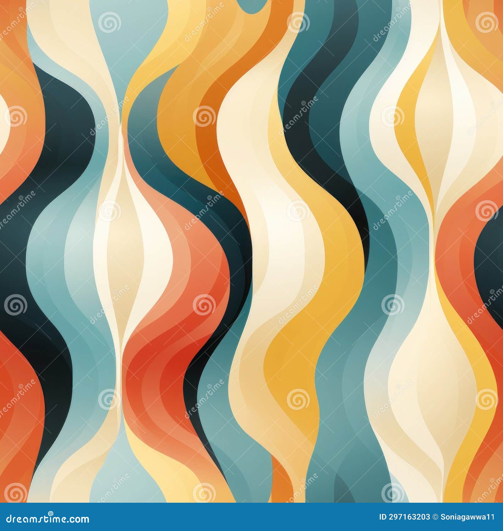 Seamless Pattern that Combines Clean Lines and Minimalistic Forms in a ...