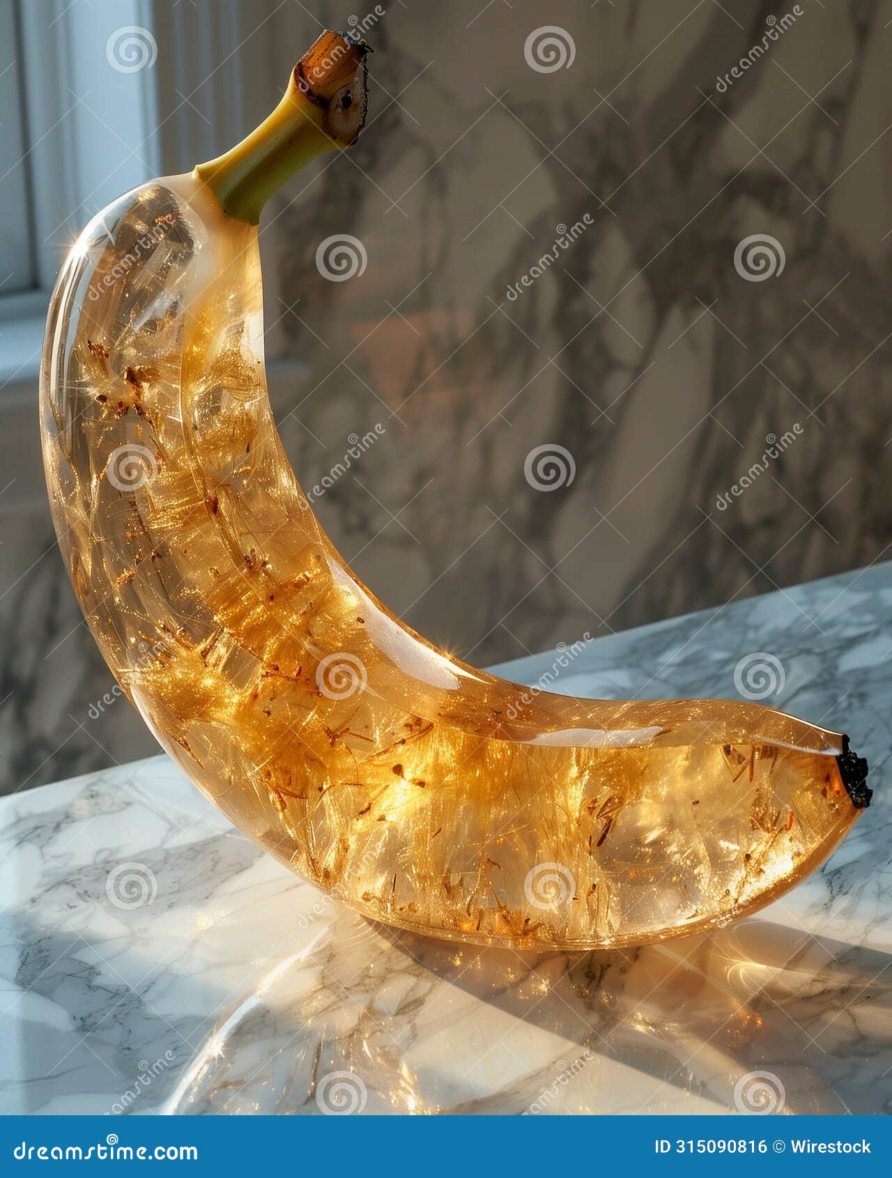 AI Generated Digital Art of Crystal Banana Stock Photo - Image of ...