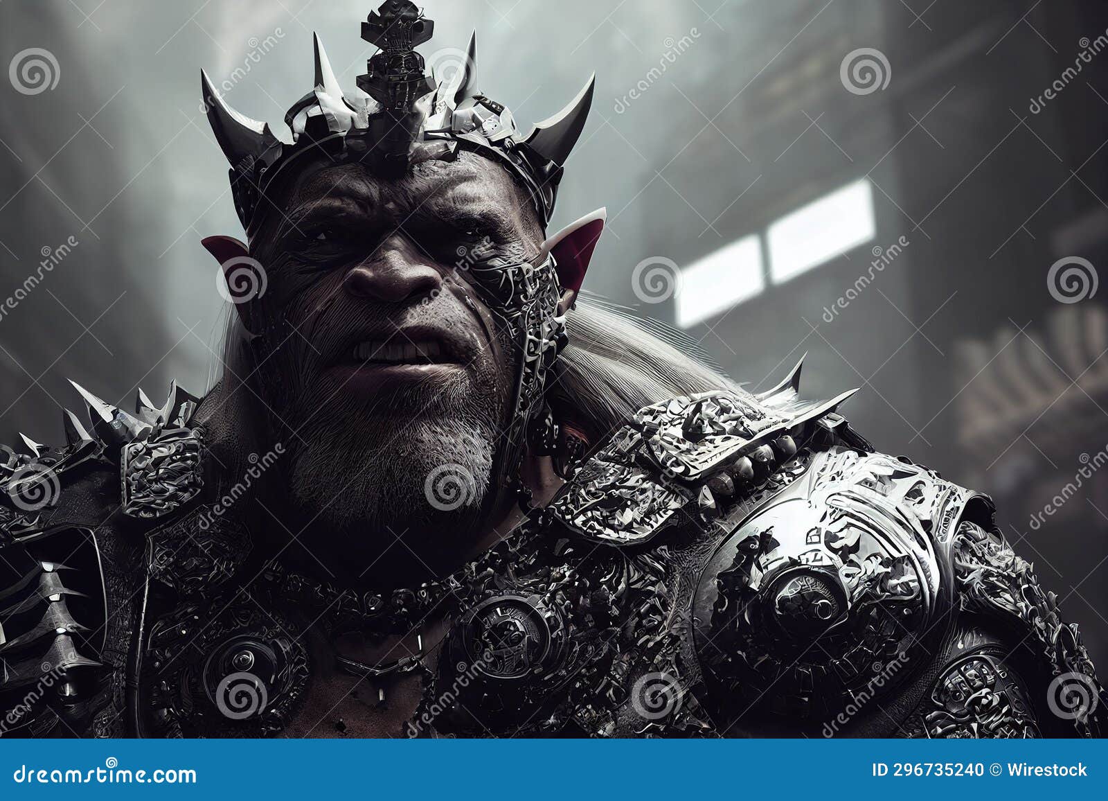 AI-generated Digital Art of Orc King Stock Illustration - Illustration of fantasy, spooky: 296735240