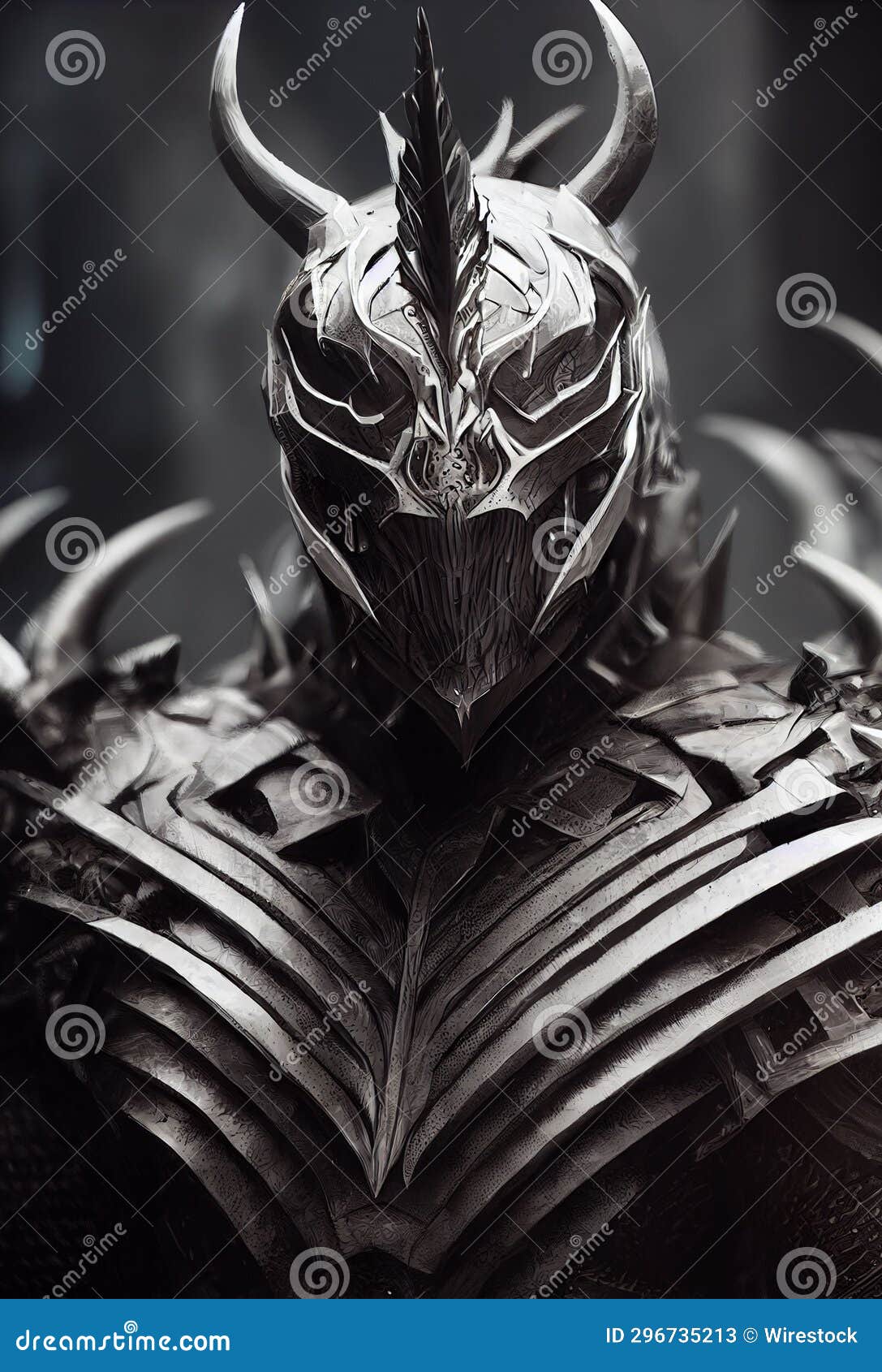 AI-generated Digital Art of a Scary Warrior Stock Illustration ...