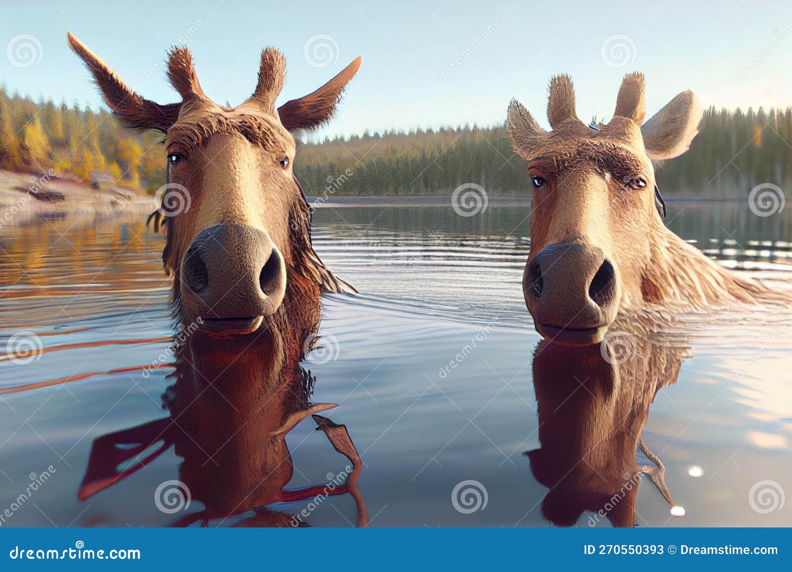 Two Mooses Sharing a Drink - Hyperrealistic Artwork, Made with ...
