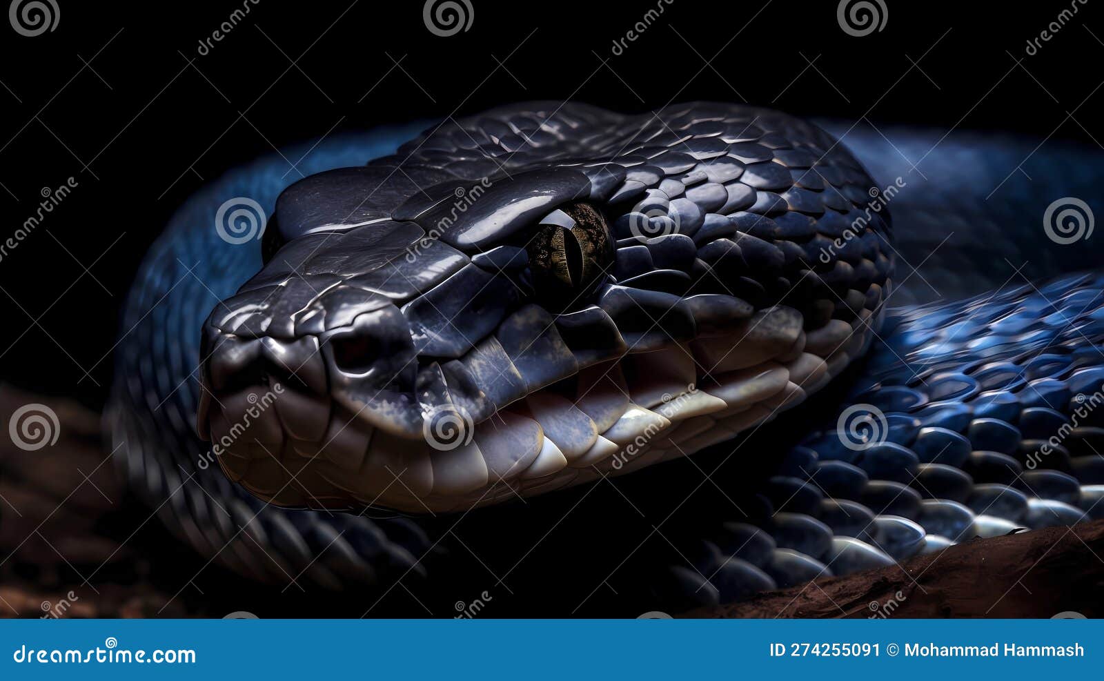 Dramatic Snake Bite, Made with Generative AI Stock Illustration ...