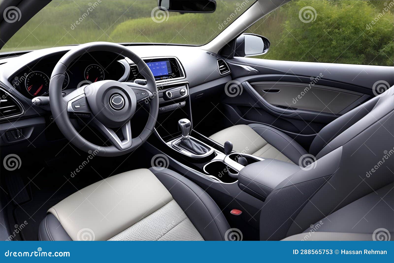Driver S Hands on the Steering Wheel Inside of a Car. Ai Generated ...