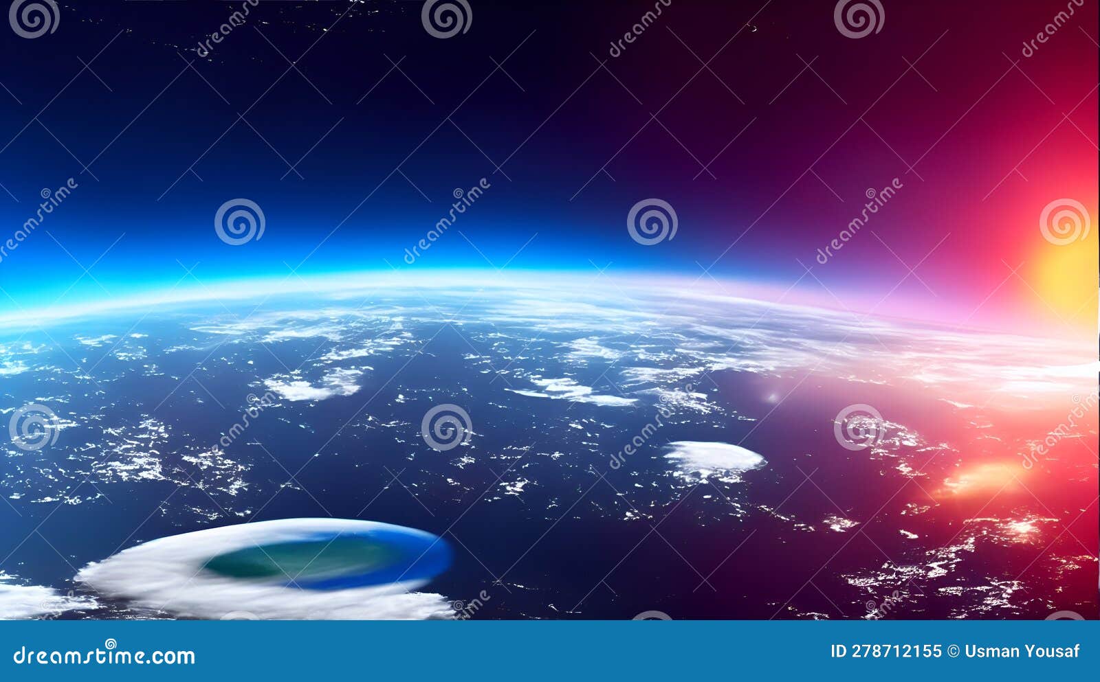Ai Generated the Earth Captured from Space Stock Illustration ...