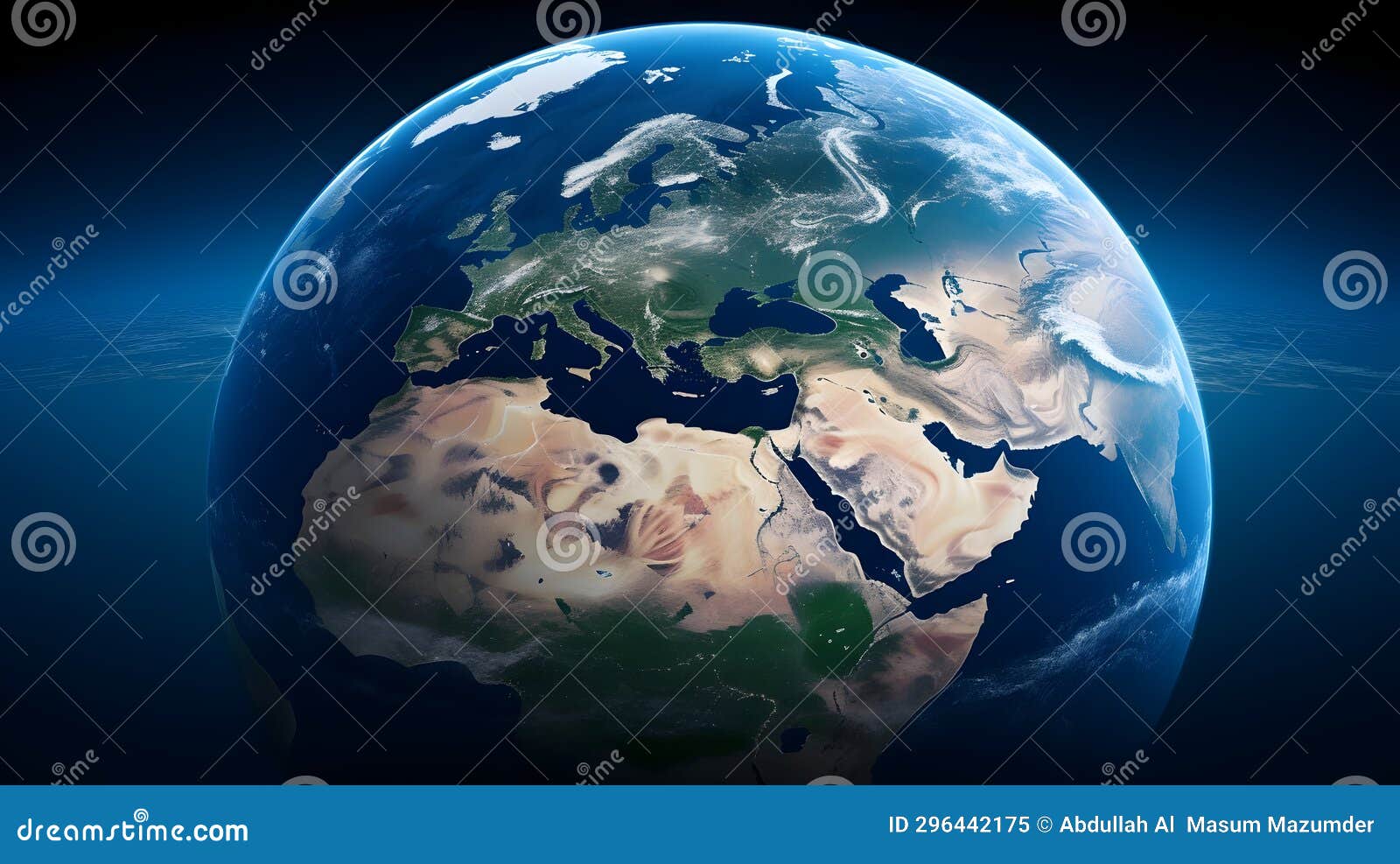 Ai Generated Earth Planet Viewed From The Sky At Night Scape View ...