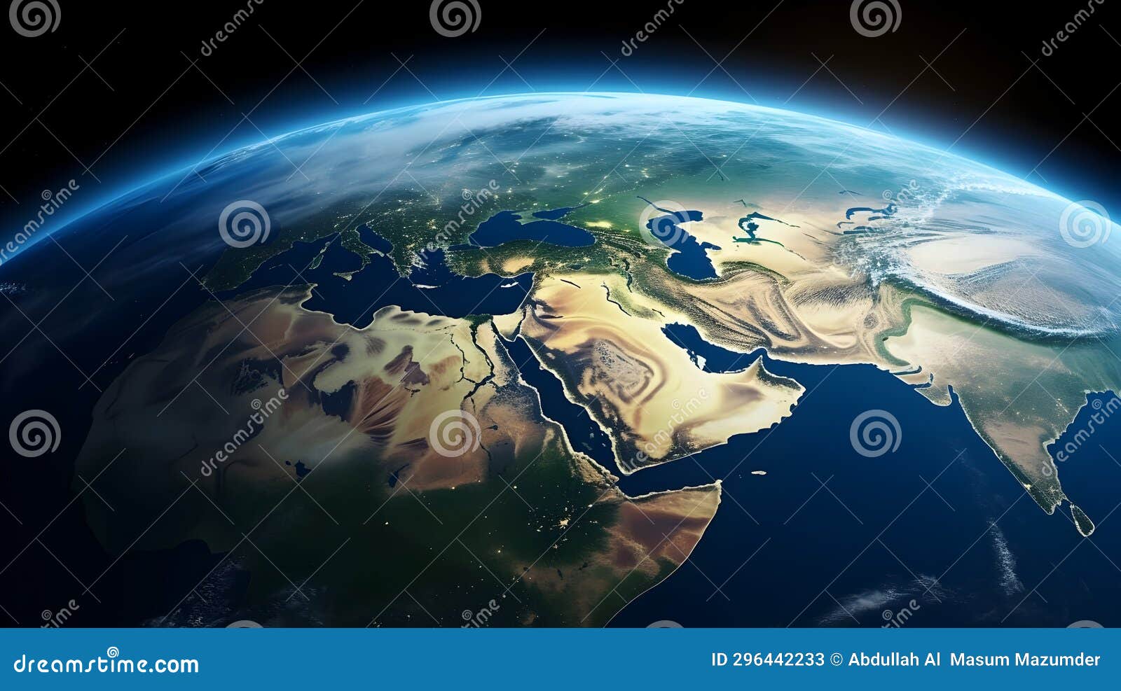 Ai Generated Earth Planet Viewed from the Sky at Night Scape View ...