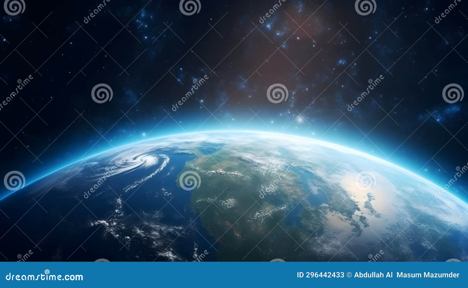 Ai Generated Earth Planet Viewed from the Sky at Night Scape View ...