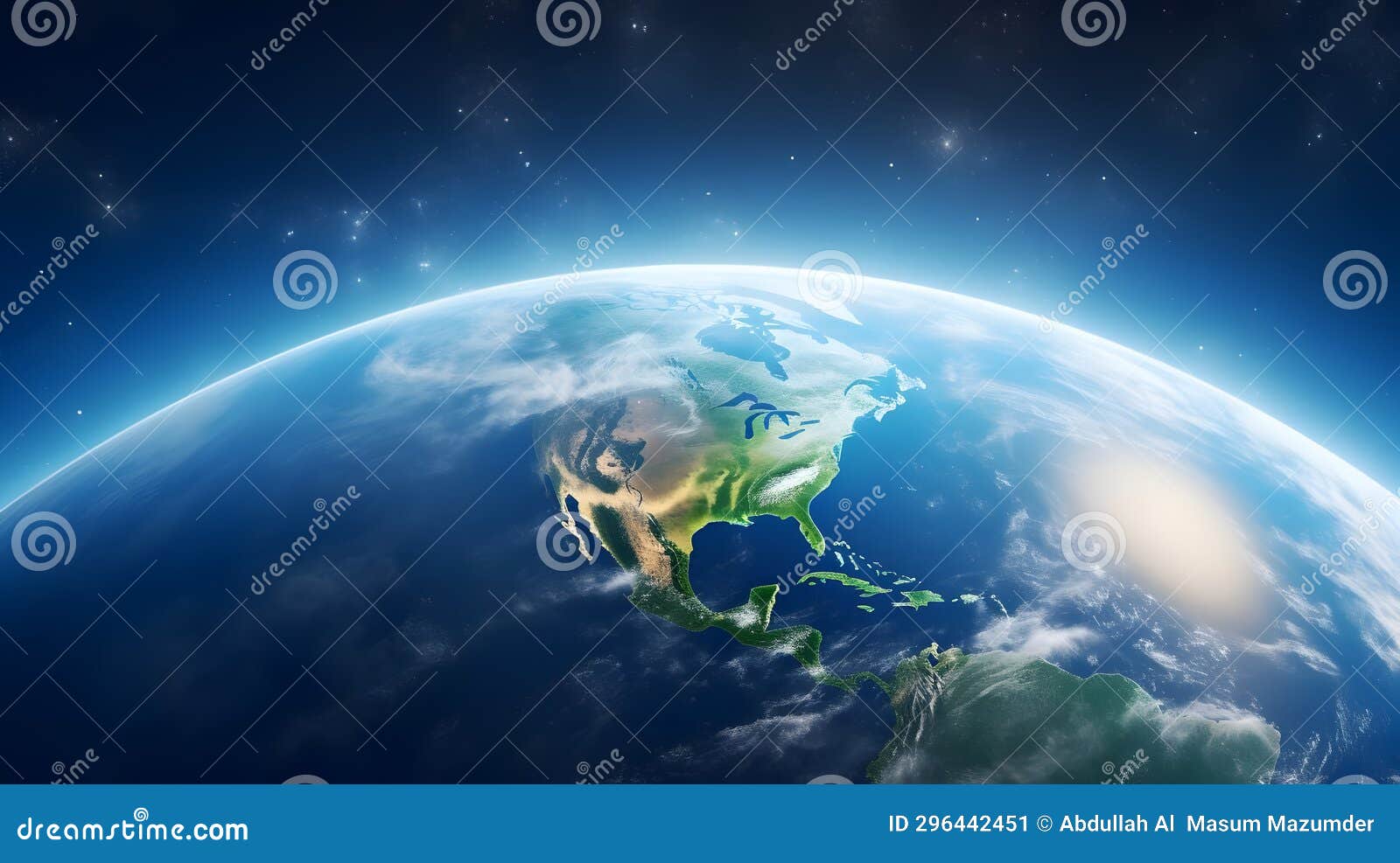 Ai Generated Earth Planet Viewed from the Sky at Night Scape View ...