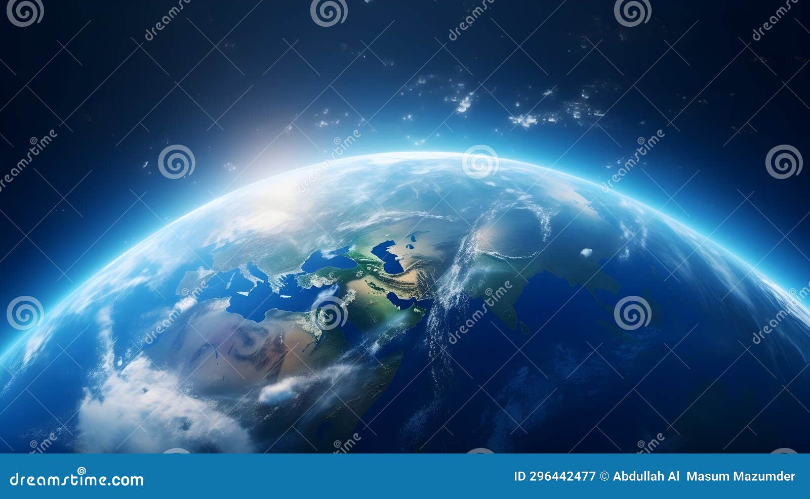 Ai Generated Earth Planet Viewed from the Sky at Night Scape View ...