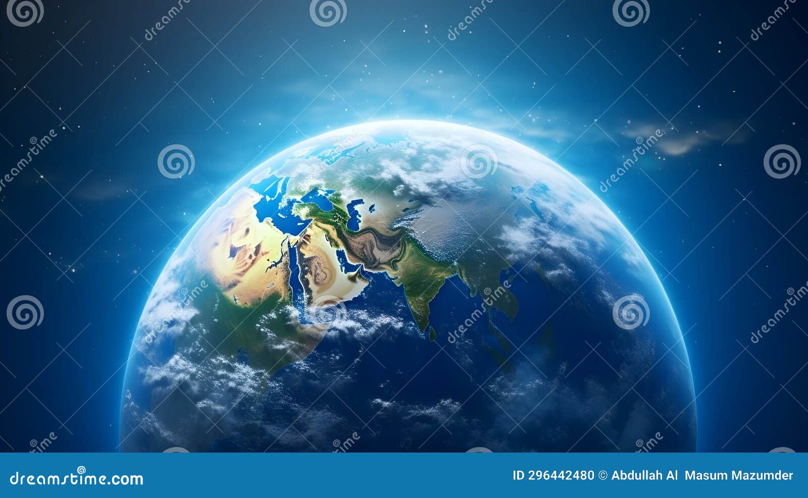 Ai Generated Earth Planet Viewed from the Sky at Night Scape View ...