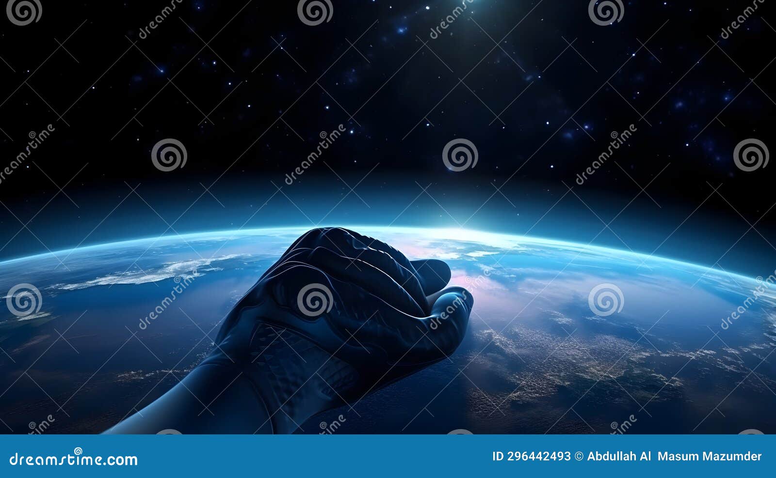 Ai Generated Earth Planet Viewed from the Sky at Night Scape View ...