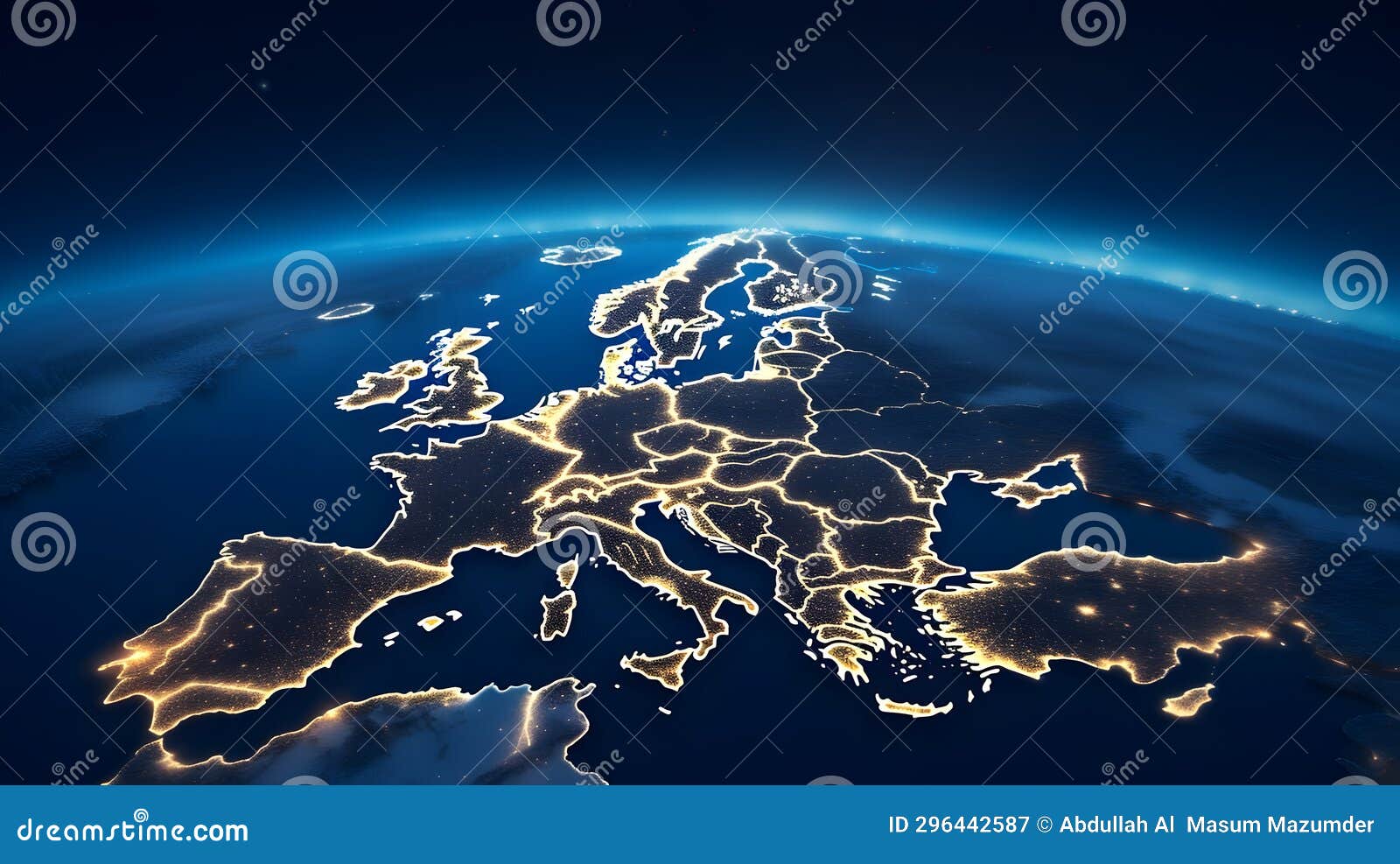 Ai Generated Earth Planet Viewed From The Sky At Night Scape View ...