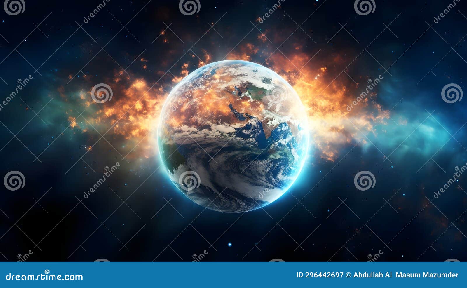 Ai Generated Earth Planet Viewed from the Sky at Night Scape View ...