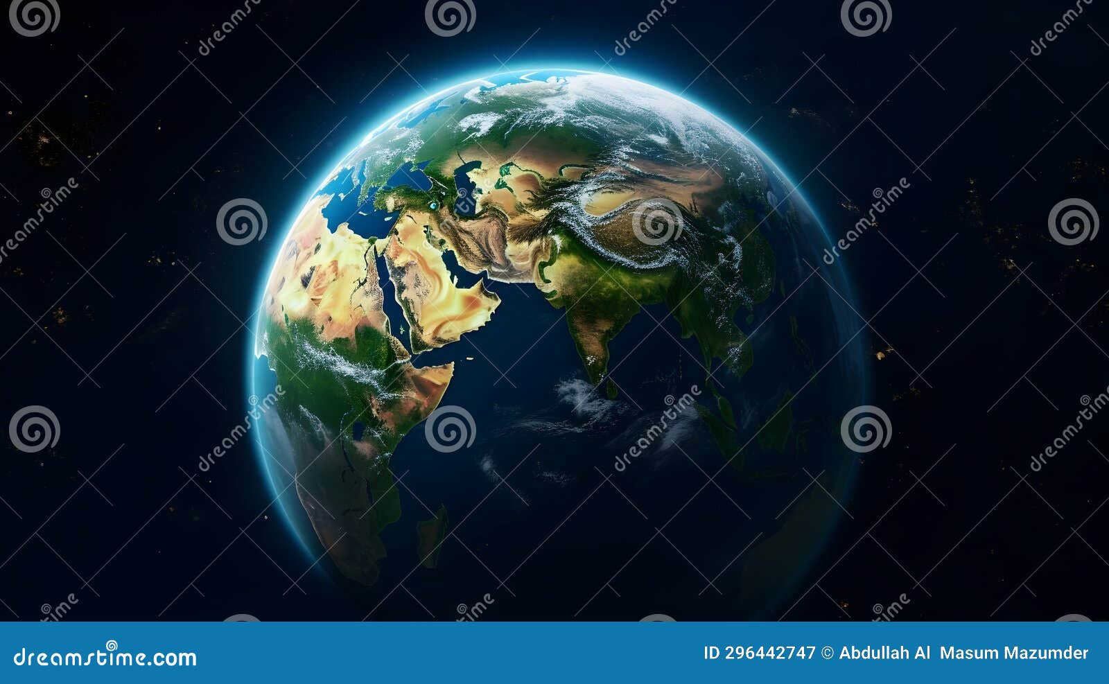 Ai Generated Earth Planet Viewed from the Sky at Night Scape View ...